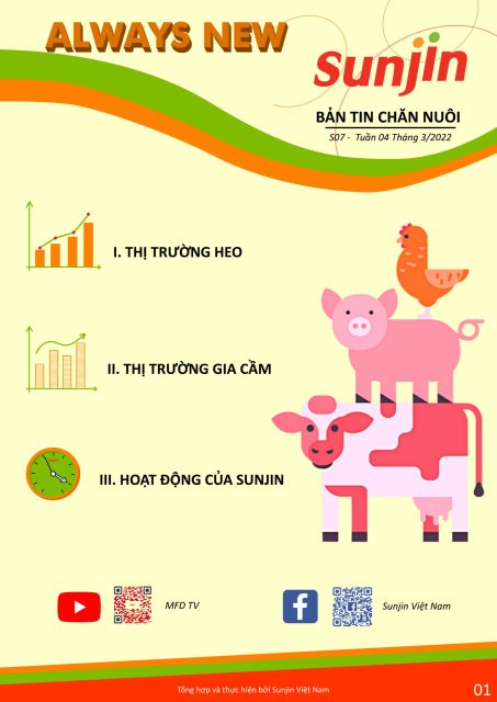 BẢN TIN CHĂN NUÔI SUNJIN SỐ 07 - THÁNG 3 2022 - Sunjinvn